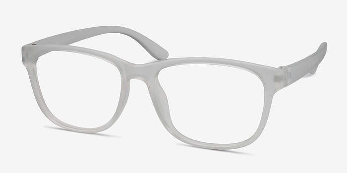 Milo | Frosted Clear Plastic Eyeglasses | EyeBuyDirect