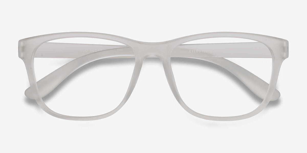 Milo | Frosted Clear Plastic Eyeglasses | EyeBuyDirect
